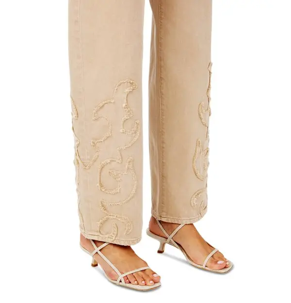 TRIARCHY Birkin Mid-rise Straight Jeans - Coco Mousse