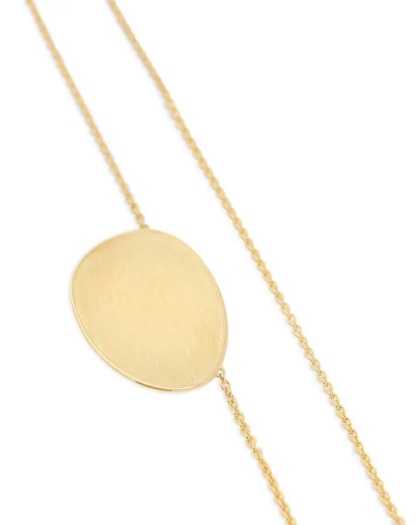Marco Bicego 18k Yellow Diamond And Textured Link Chain Necklace