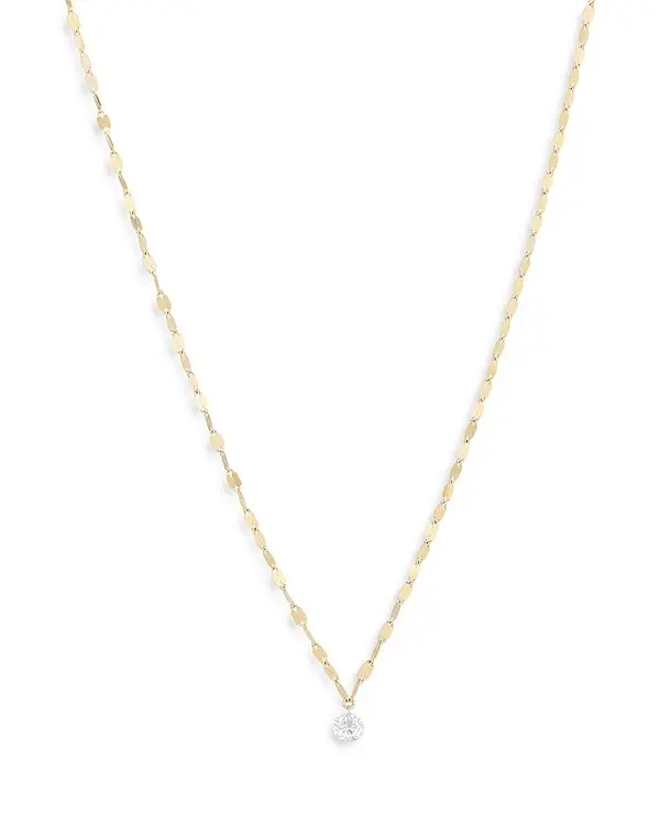 Lana Jewelry 14k Yellow Diamond Solitaire Pendant Necklace - Gold