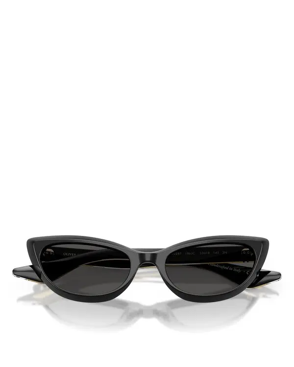 Khaite Cat Eye Sunglasses, 53mm - Black