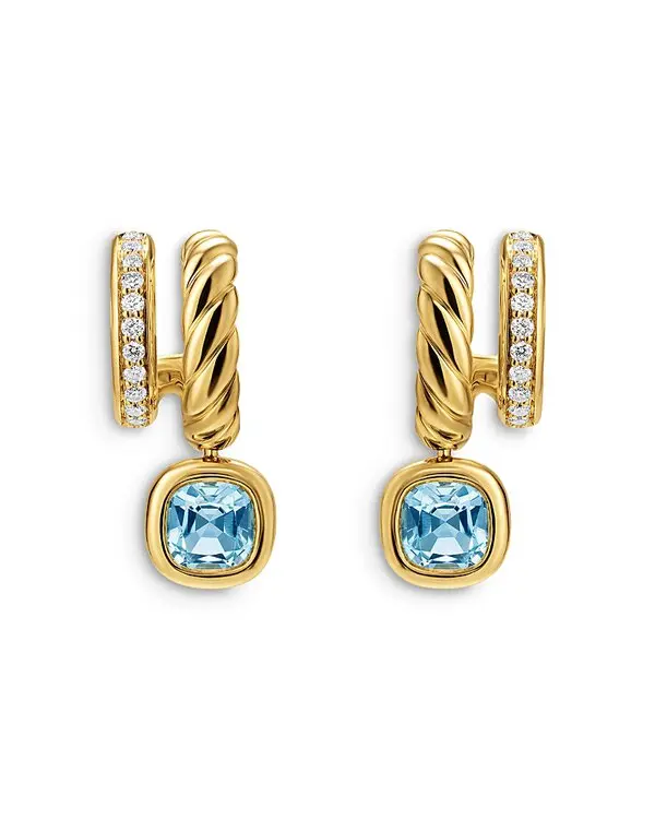 David Yurman Dy Mercer Drop Earrings - Sky Blue Topaz