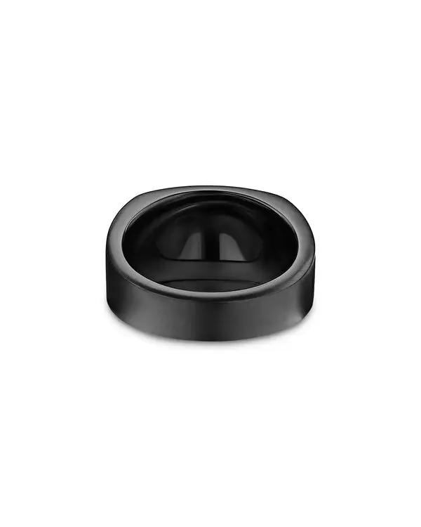 David Yurman Chevron Three Sided Signet Ring - Black