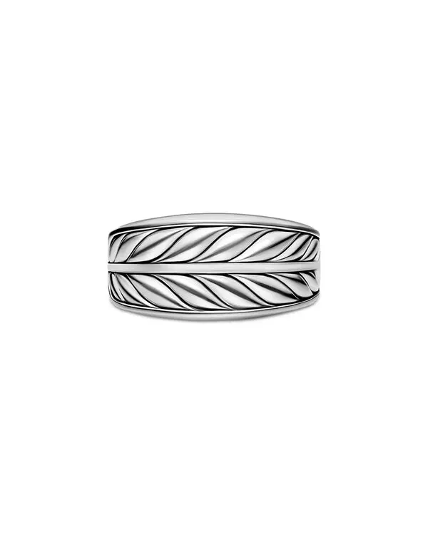 David Yurman Chevron Signet Ring - Silver