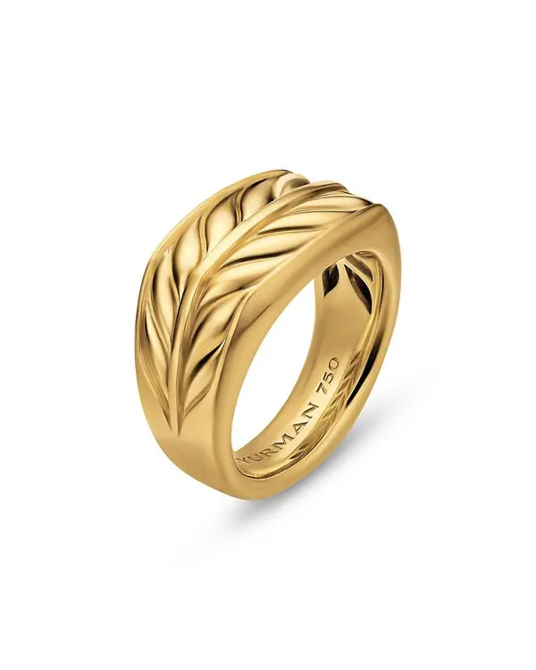 David Yurman Chevron Signet Ring - Gold