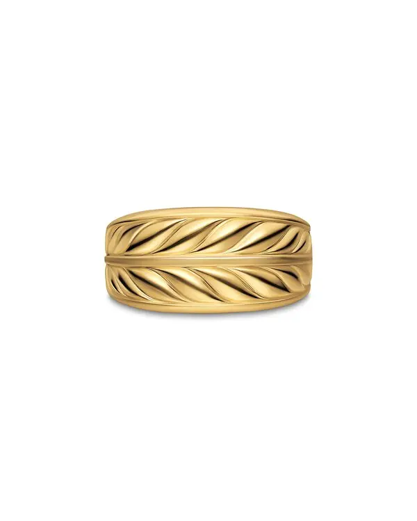 David Yurman Chevron Signet Ring - Gold