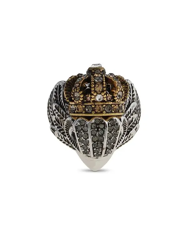 Kurt Geiger Crown Eagle Cocktail Ring - Crystal