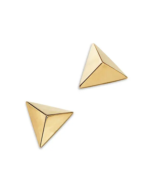 MOON & MEADOW 14k Yellow Triangle Stud Earrings - Gold
