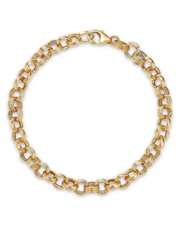 Bloomingdale'S 14k Yellow Rolo Link Bracelet - Gold