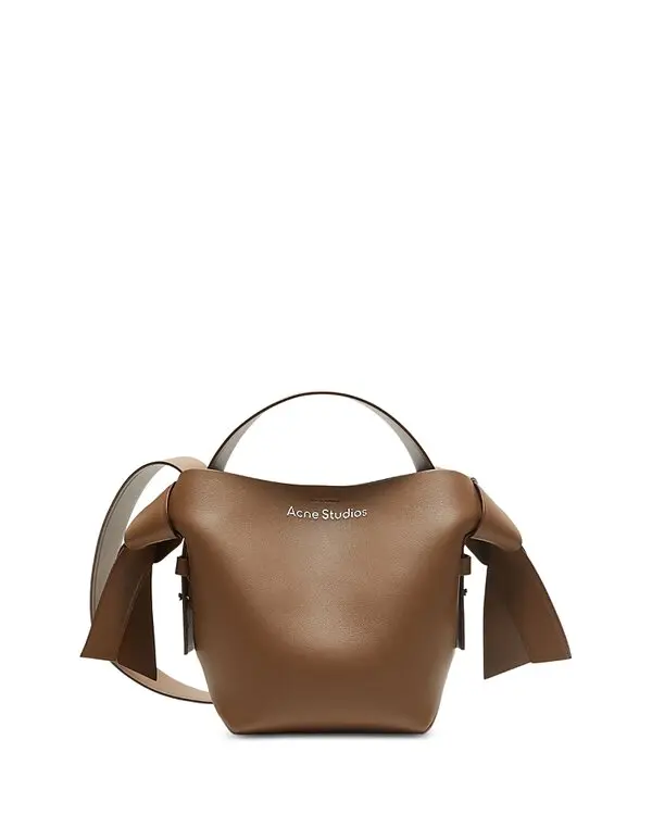 Acne Studios Musubi Mini R Leather Shoulder Bag - Camel Brown