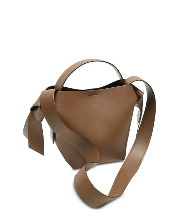 Acne Studios Musubi Mini R Leather Shoulder Bag - Camel Brown