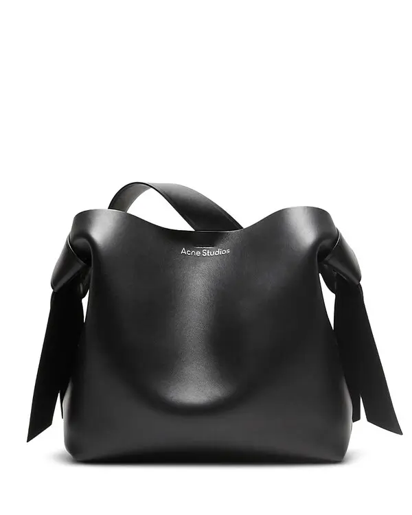Acne Studios Musubi Midi New R Leather Tote Bag - Black