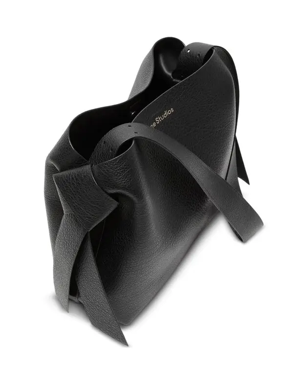 Acne Studios Musubi Midi New R Leather Tote Bag - Black