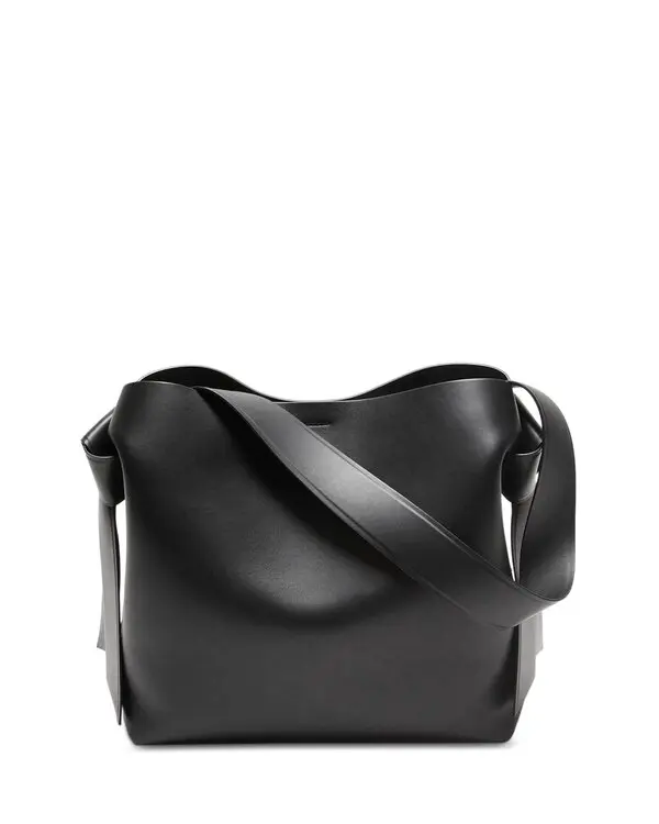 Acne Studios Musubi Midi New R Leather Tote Bag - Black
