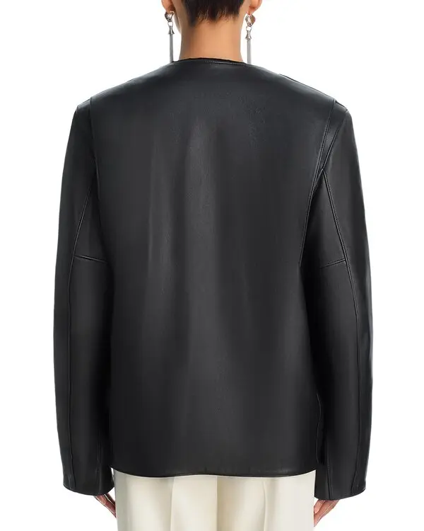 TOTEME Leather Biker Jacket - Black