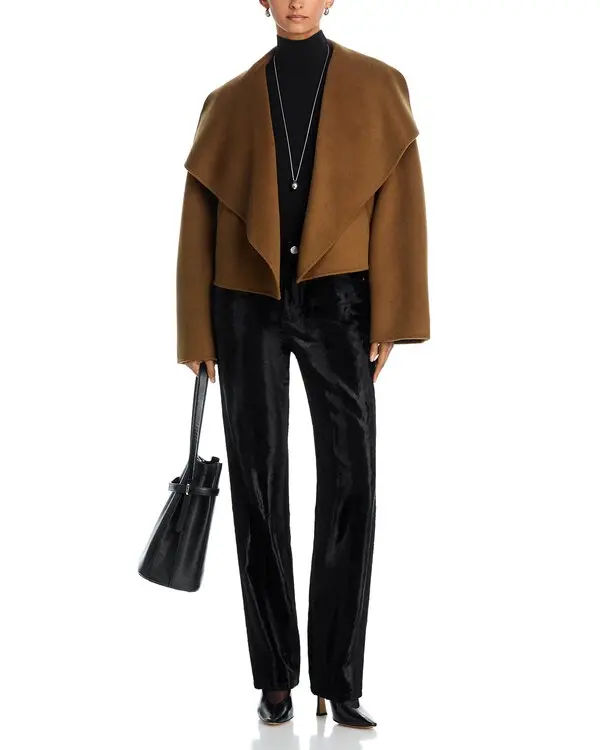 TOTEME Signature Double Wool Jacket - Tabacco