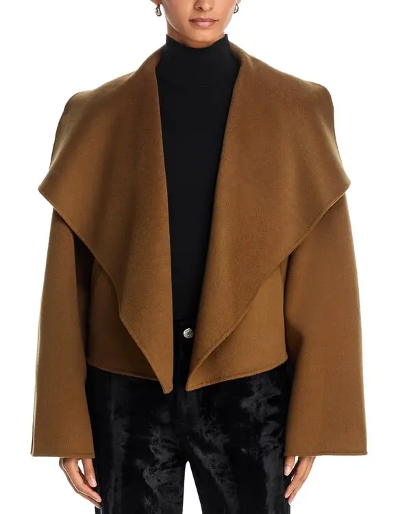 TOTEME Signature Double Wool Jacket - Tabacco