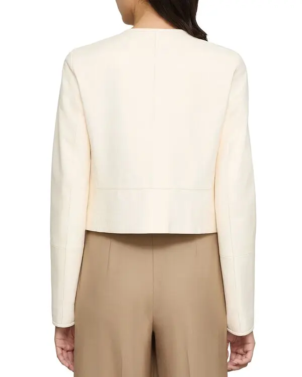 Lafayette 148 New York Patch Pocket Leather Jacket