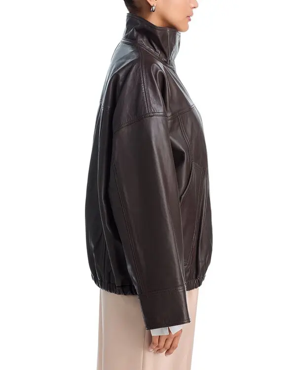 RÓHE Leather Jacket - Dark Brown