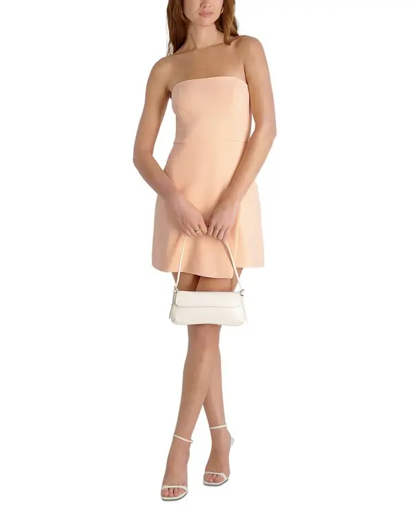 French Connection Whisper Strapless Slit Mini Dress - Peach Fizz