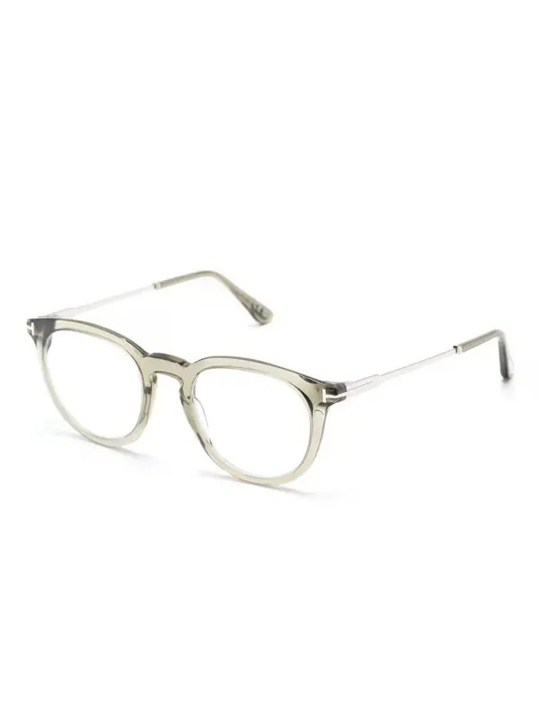TOM FORD Logo-plaque Transparent Glasses - Grey