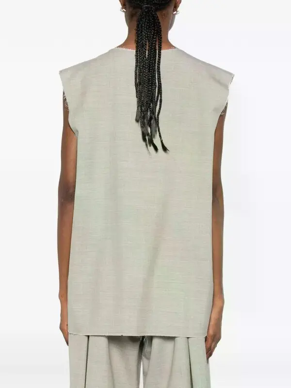 SONIA CARRASCO Raw-hem Vest