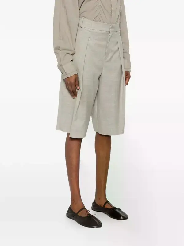 SONIA CARRASCO Pleated Tailored Shorts
