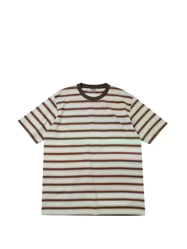 Auralee Striped Short-sleeve T-shirt