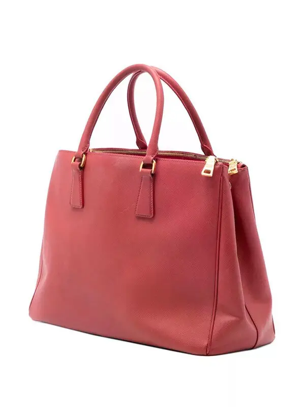 Prada Large Saffiano Lux Galleria Double Zip Satchel 2010-2026 - Red