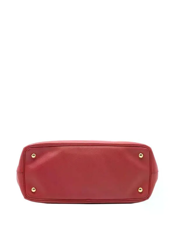 Prada Large Saffiano Lux Galleria Double Zip Satchel 2010-2026 - Red