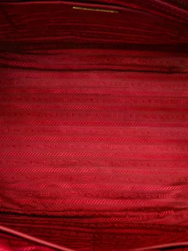 Prada Large Saffiano Lux Galleria Double Zip Satchel 2010-2026 - Red