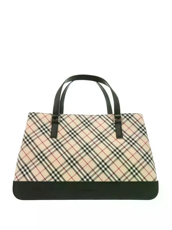 Burberry Nova Check Canvas Tote Bag