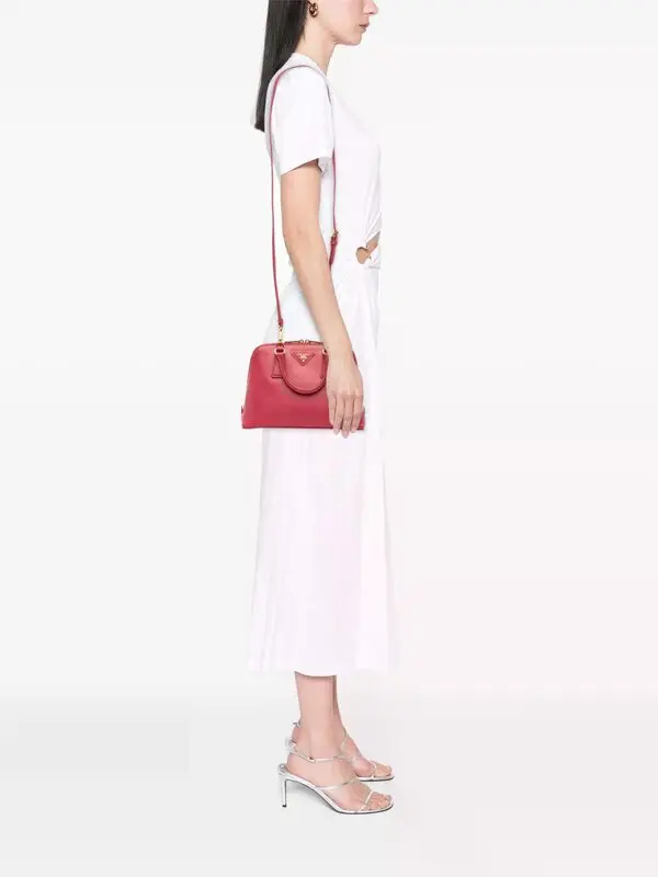 Prada Saffiano Lux Promenade Satchel - Pink