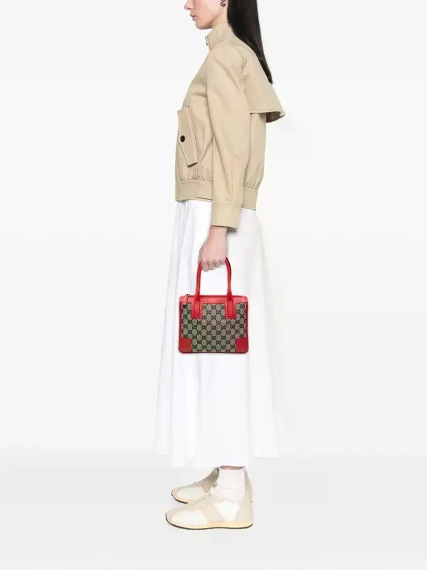 Gucci Gg Canvas Handbag - Red