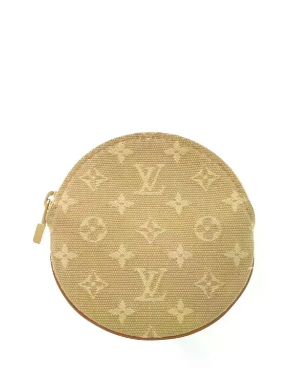 LOUIS VUITTON 2004 Monogram Mini Lin Round Purse Coin Pouch - Neutrals