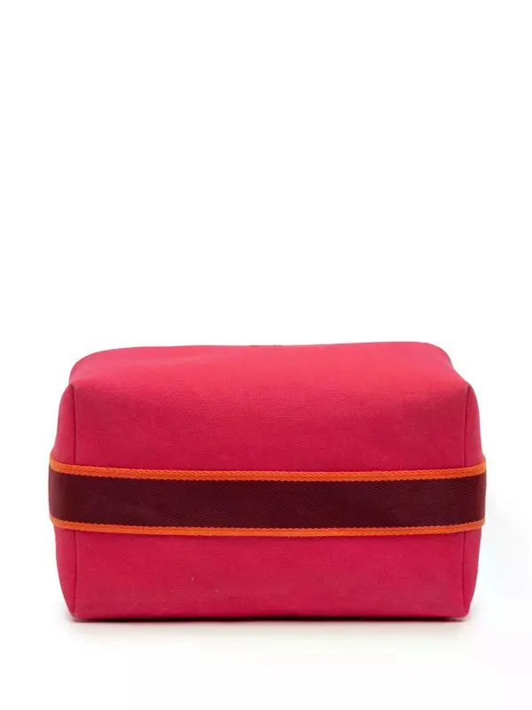 Hermès Large Toile Bride A Brac Case Vanity Bag - Pink