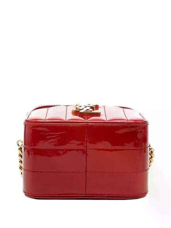 Saint Laurent 2019 Matelassé Patent Monogram Vicky Vanity Crossbody Bag