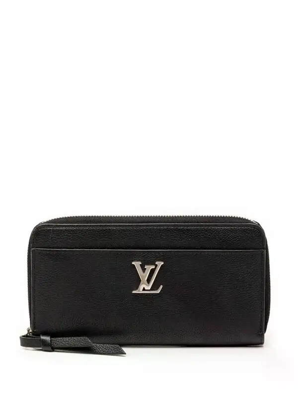 LOUIS VUITTON 2018 Leather Lockme Zippy Wallet Long Wallets - Black