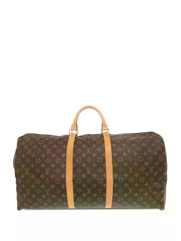 LOUIS VUITTON 1997 Monogram Keepall 60 Travel Bag - Brown