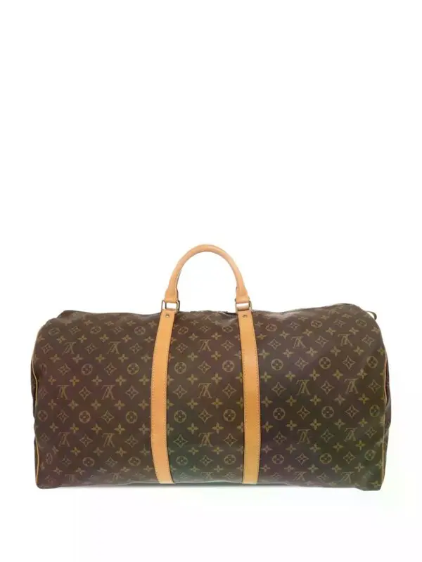 LOUIS VUITTON 1997 Monogram Keepall 60 Travel Bag - Brown