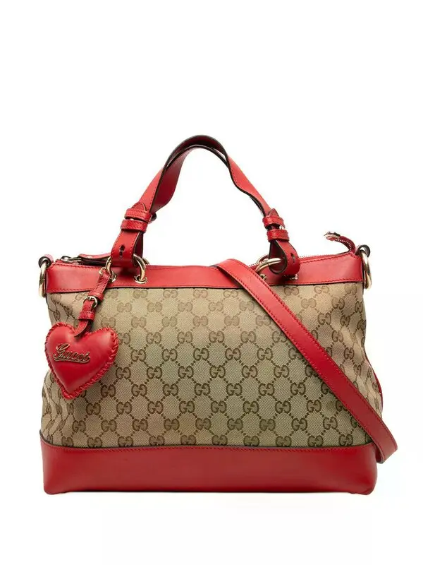Gucci Gg Canvas Valentine Satchel - Neutrals