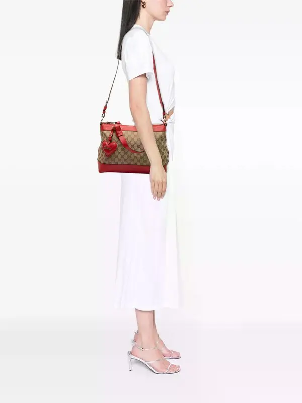 Gucci Gg Canvas Valentine Satchel - Neutrals