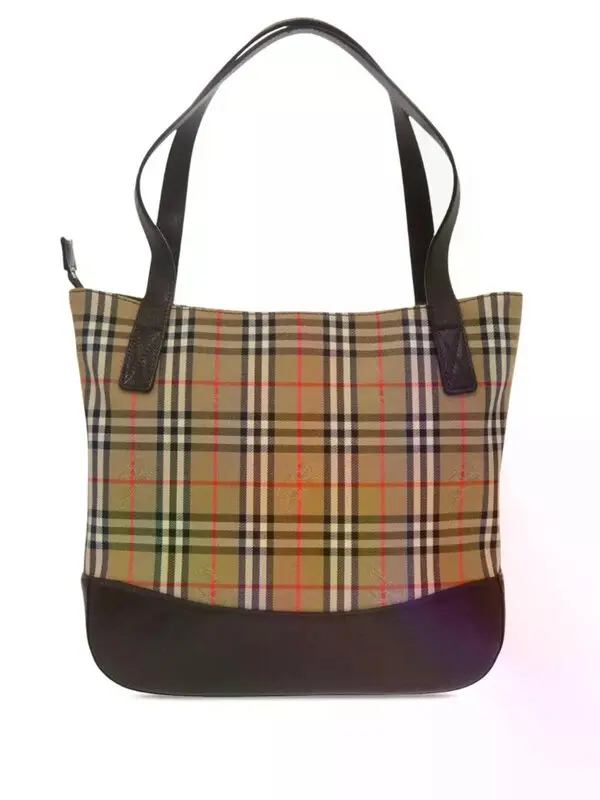 Burberry Haymarket Check Canvas Tote Bag