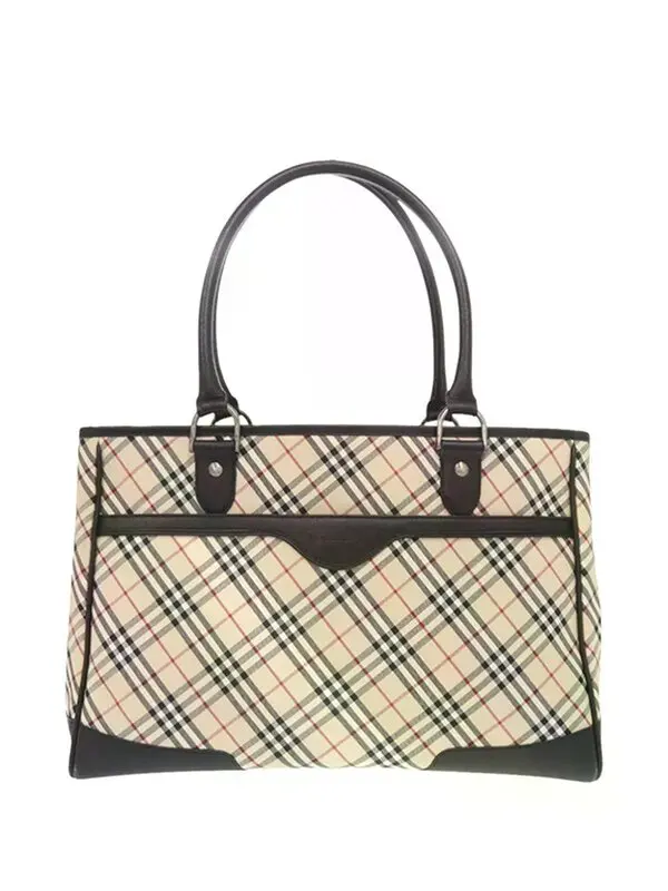 Burberry Nova Check Canvas Tote Bag