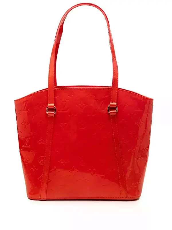 LOUIS VUITTON 2012 Monogram Vernis Avalon Mm Tote Bag - Red