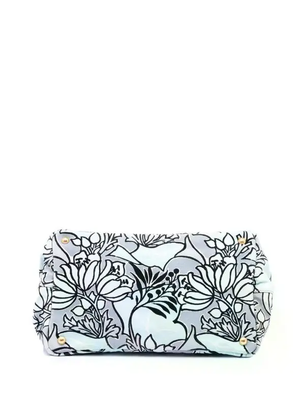 Prada Floral Printed Canapa Satchel