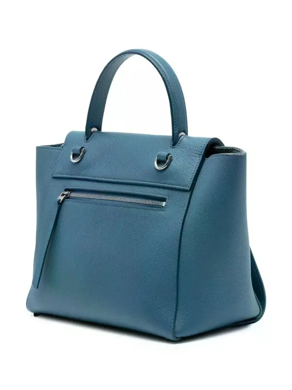 Celine 2017 Micro Grained Calfskin Belt Bag Satchel - Blue