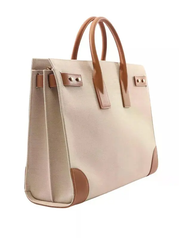 Saint Laurent Large Canvas Sac De Jour Thin Satchel