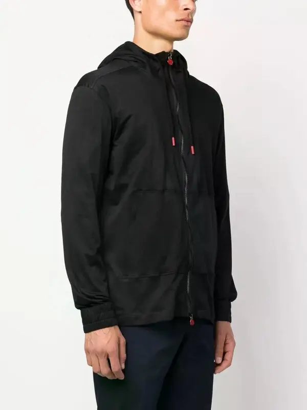 Kiton Logo-charm Hooded Jacket - Black