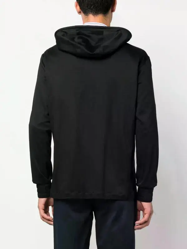 Kiton Logo-charm Hooded Jacket - Black
