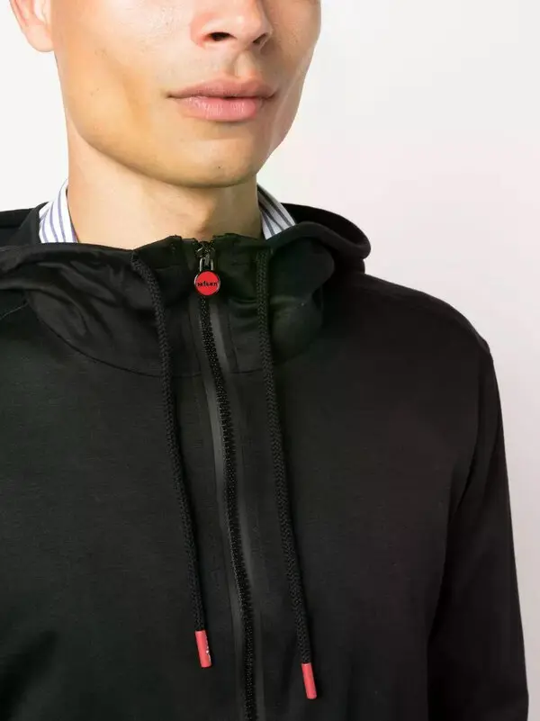 Kiton Logo-charm Hooded Jacket - Black